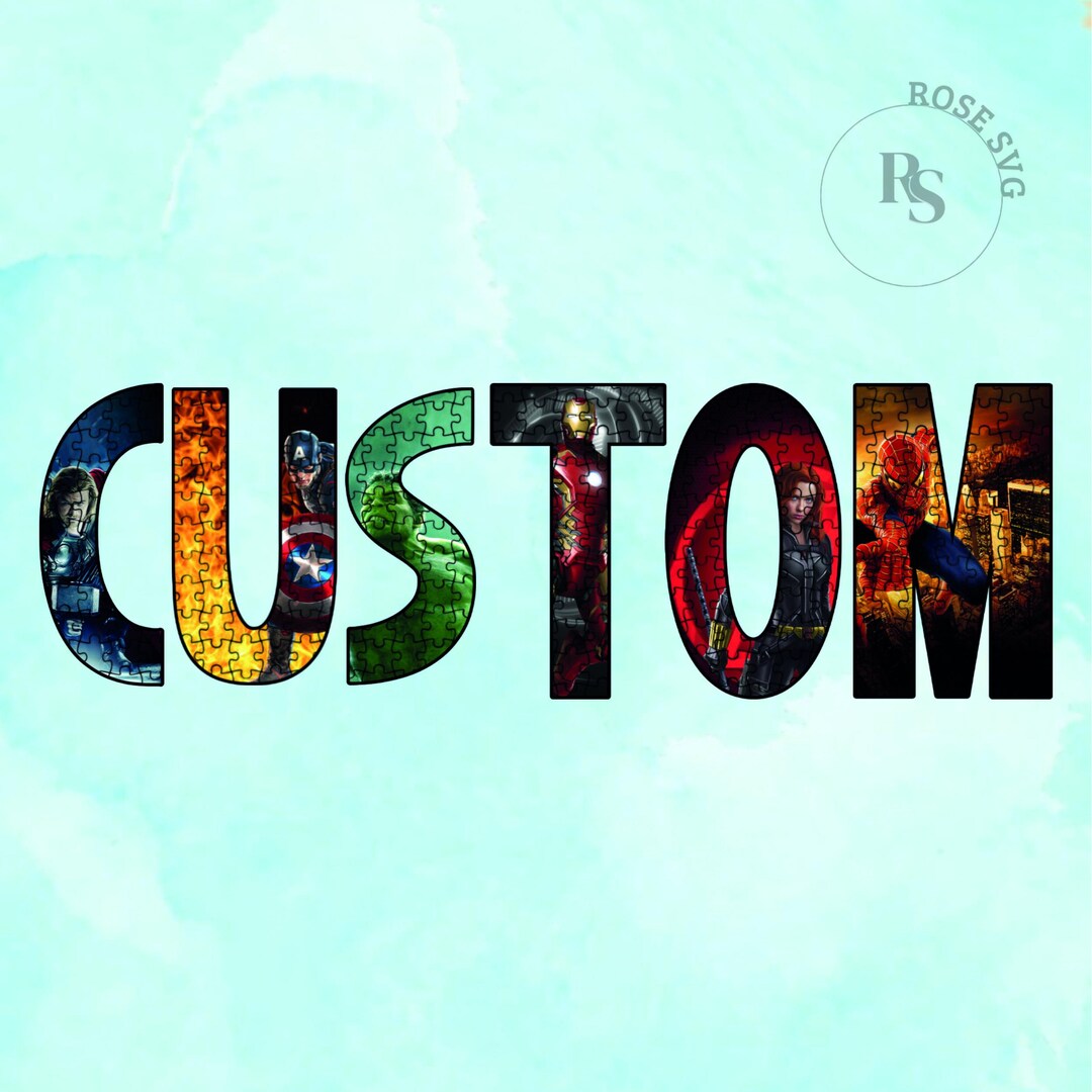 Custom Marvelll, All Superheroes Alphabet Font Custom Text PNG, Custom ...