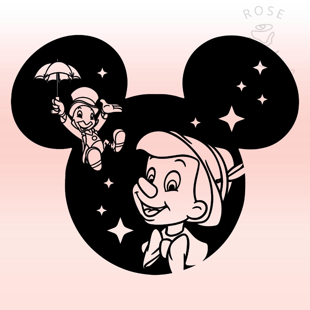 Pinocchio Outline PNG SVG Ears Png Clipart , Cut File Outline ...