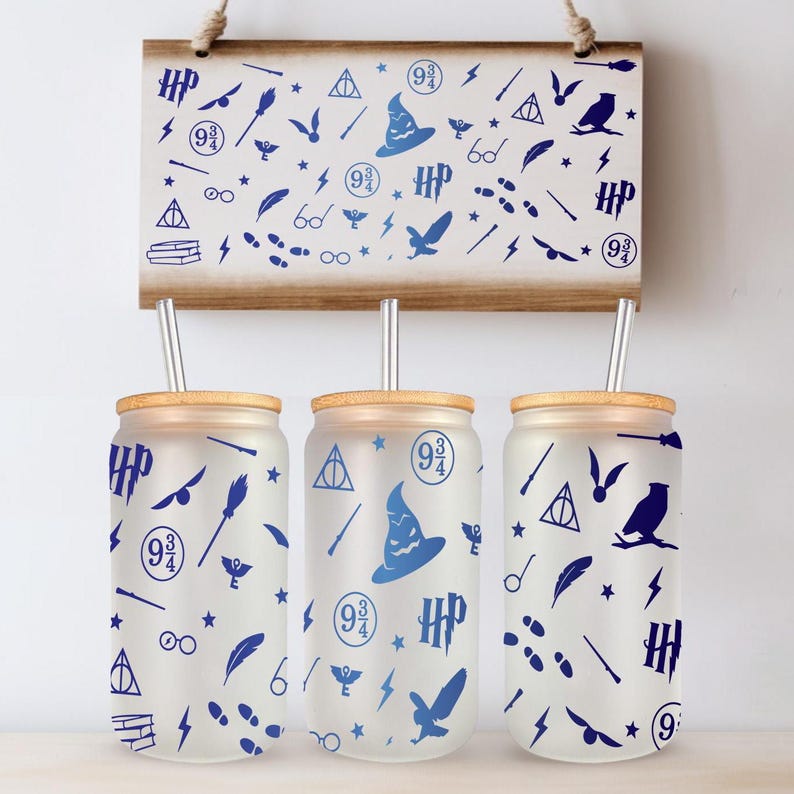 MAGIC Wrap Png Libbey 16oz Glass Can, MAGIC Wizard Glass Can File Png ...