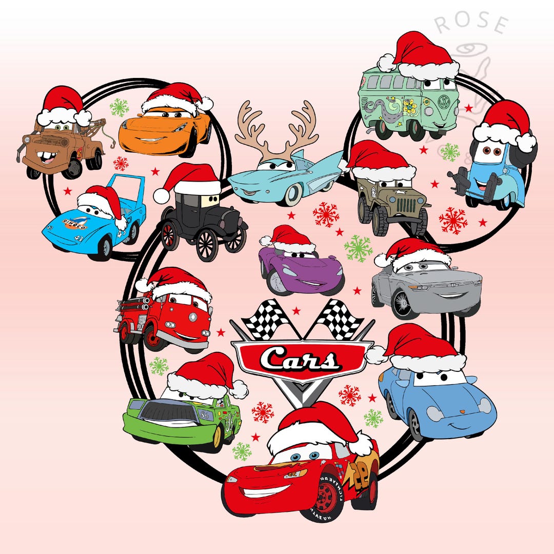 Christmas Mcqueen Cars PNG, Merry Christmas Png, Magical Christmas Cars ...