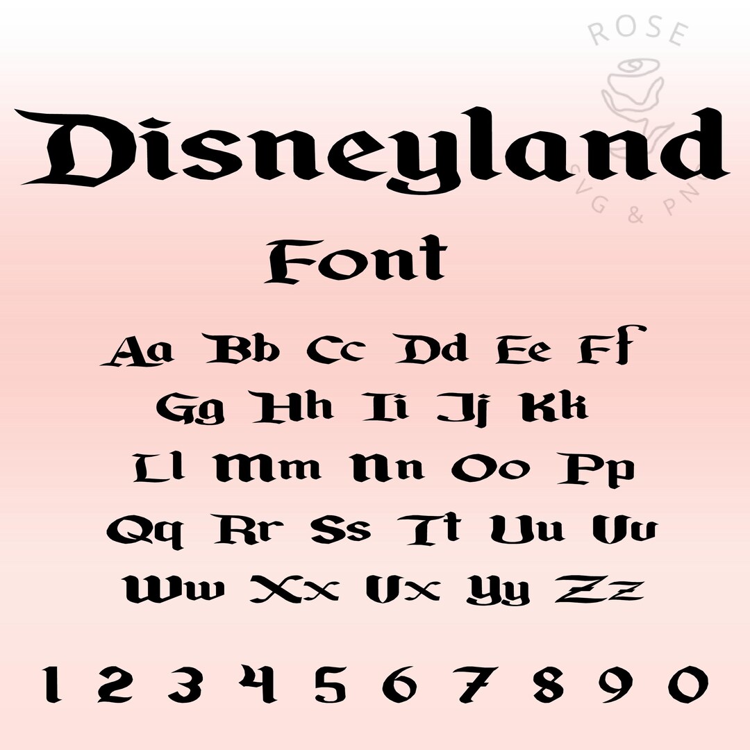 Disneyland Alphabet Font, Svg, Mickey Minnie Alphabet Font File ...