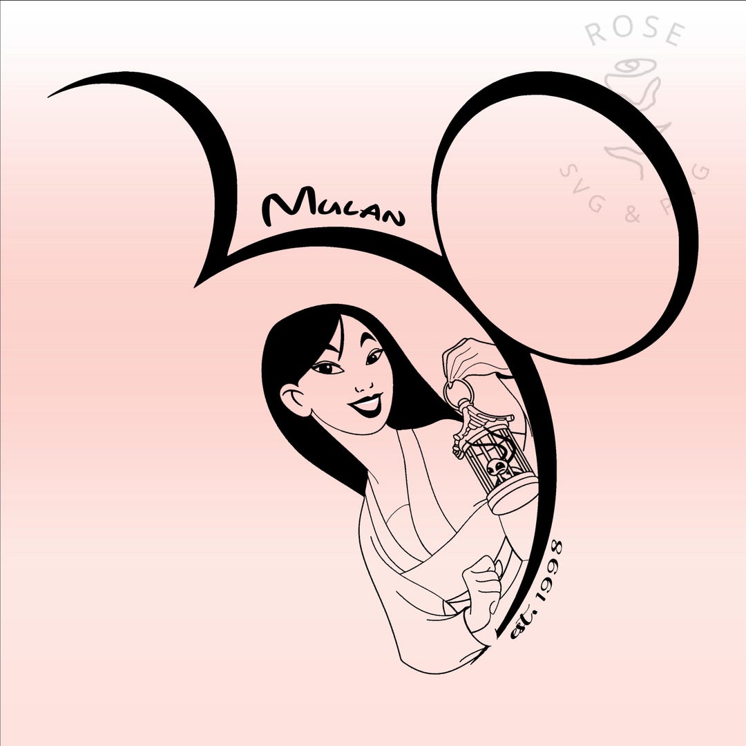 Mulann Svg Clipart, Disneyy Princess Png Clipart, Princess Mulan Vinyl ...