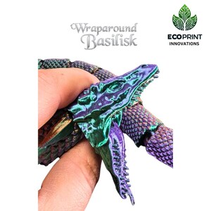 Articulated Basilisk Snake Toy - Flexible 3D Printed Wraparound Desk ...