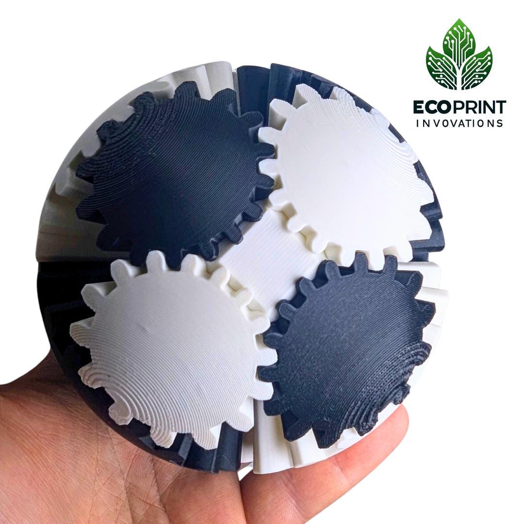 New Gear Ball 3D Printed Gear Ball Stress Relief Sensory Toy for ADHD ...