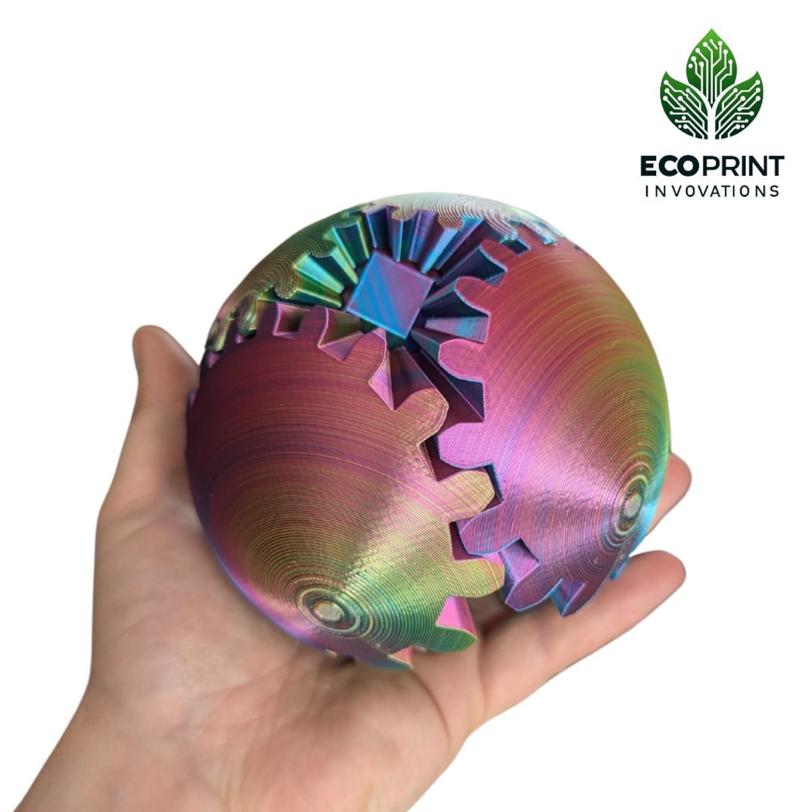 3D Printed Giant Fidget Gear Ball - the Whirling Wonder Stress Reliever ...