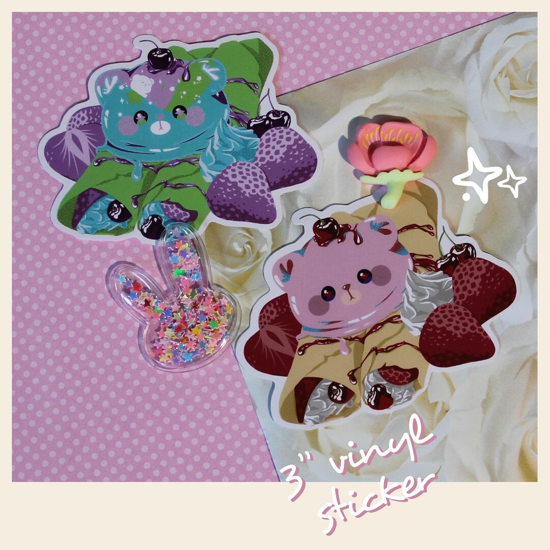 Crepes- Vinyl Sticker, Aesthetic Stickers, Cute Stickers, Handmade ...