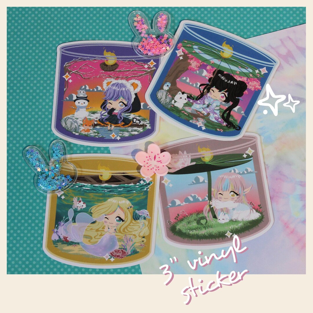 Cute Candle - Vinyl Stickers, Aesthetic Stickers, Cute Stickers ...