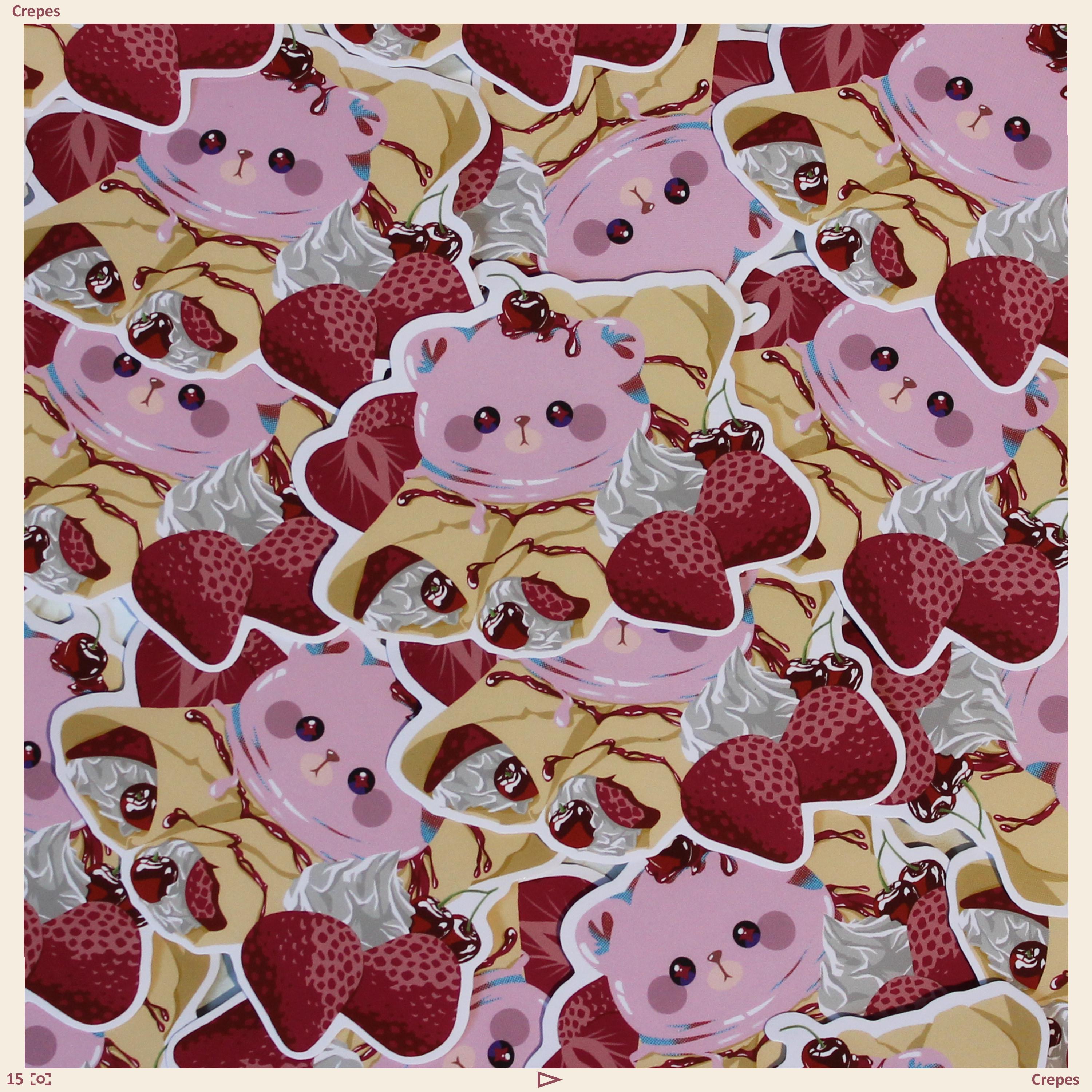 Crepes- Vinyl Sticker, Aesthetic Stickers, Cute Stickers, Handmade ...
