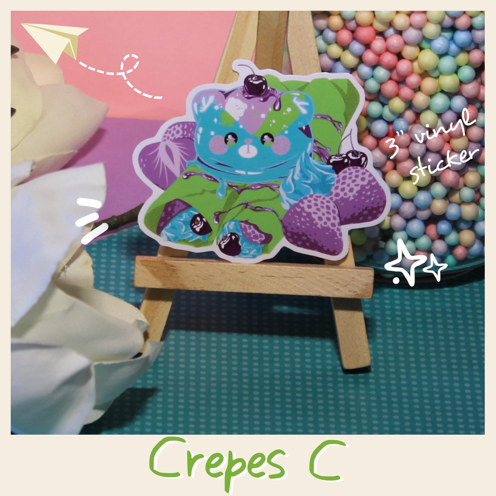 Crepes- Vinyl Sticker, Aesthetic Stickers, Cute Stickers, Handmade ...