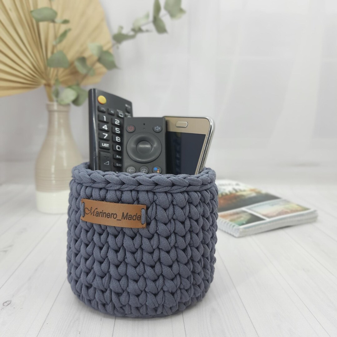Phone & Remote Control Holder, Eyeglass Holder Stand, Crochet Storage ...