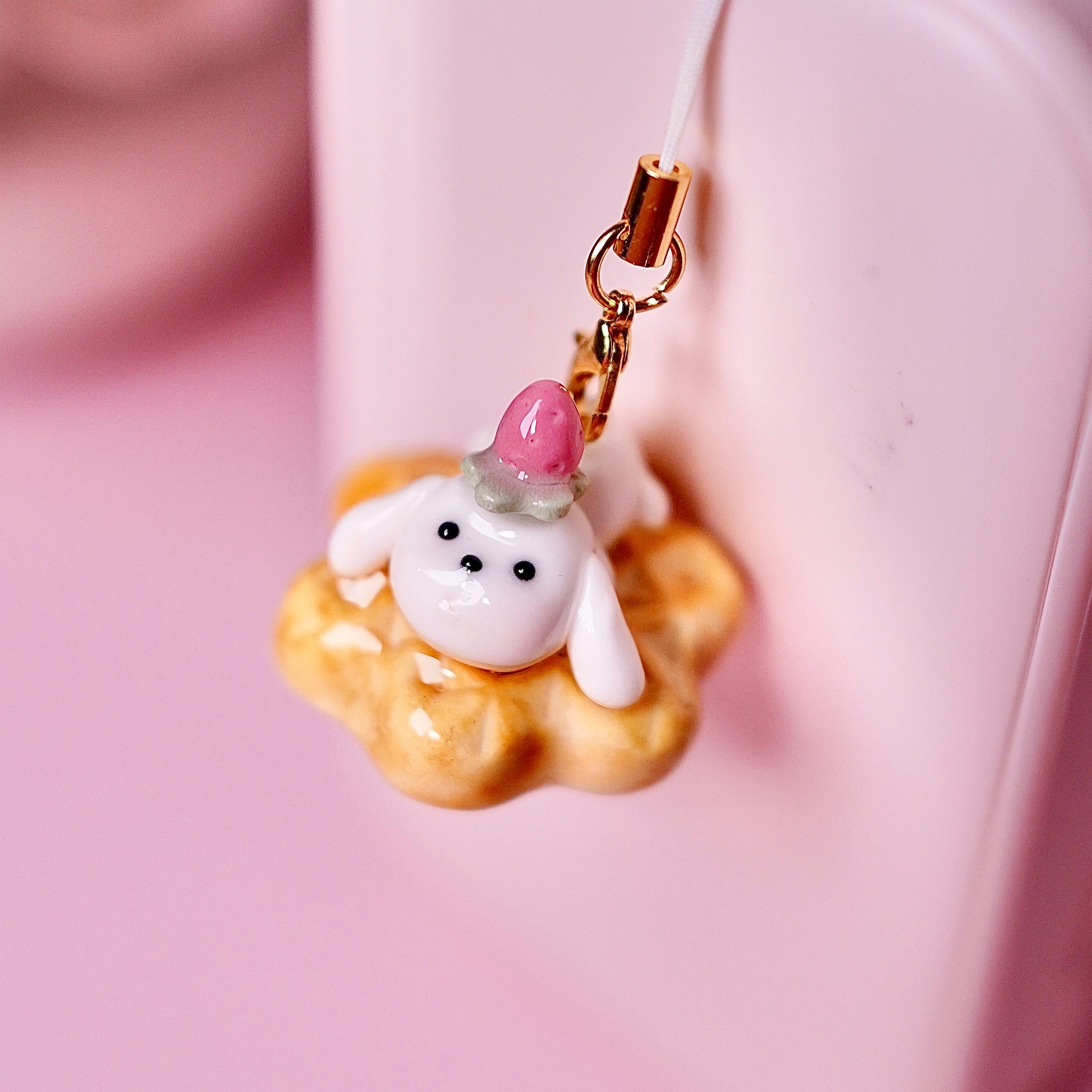 LIMITED EDITION! Kawaii Maltese and Breads Keychains | Waffles ...