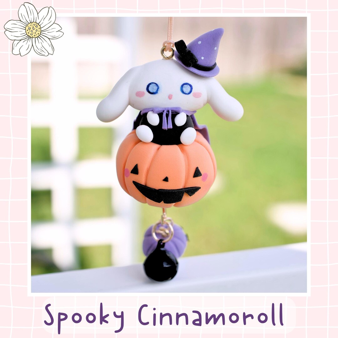 Handmade Cinnamoroll Car Pendant Cute Clay Spooky Halloween Cinnamoroll ...