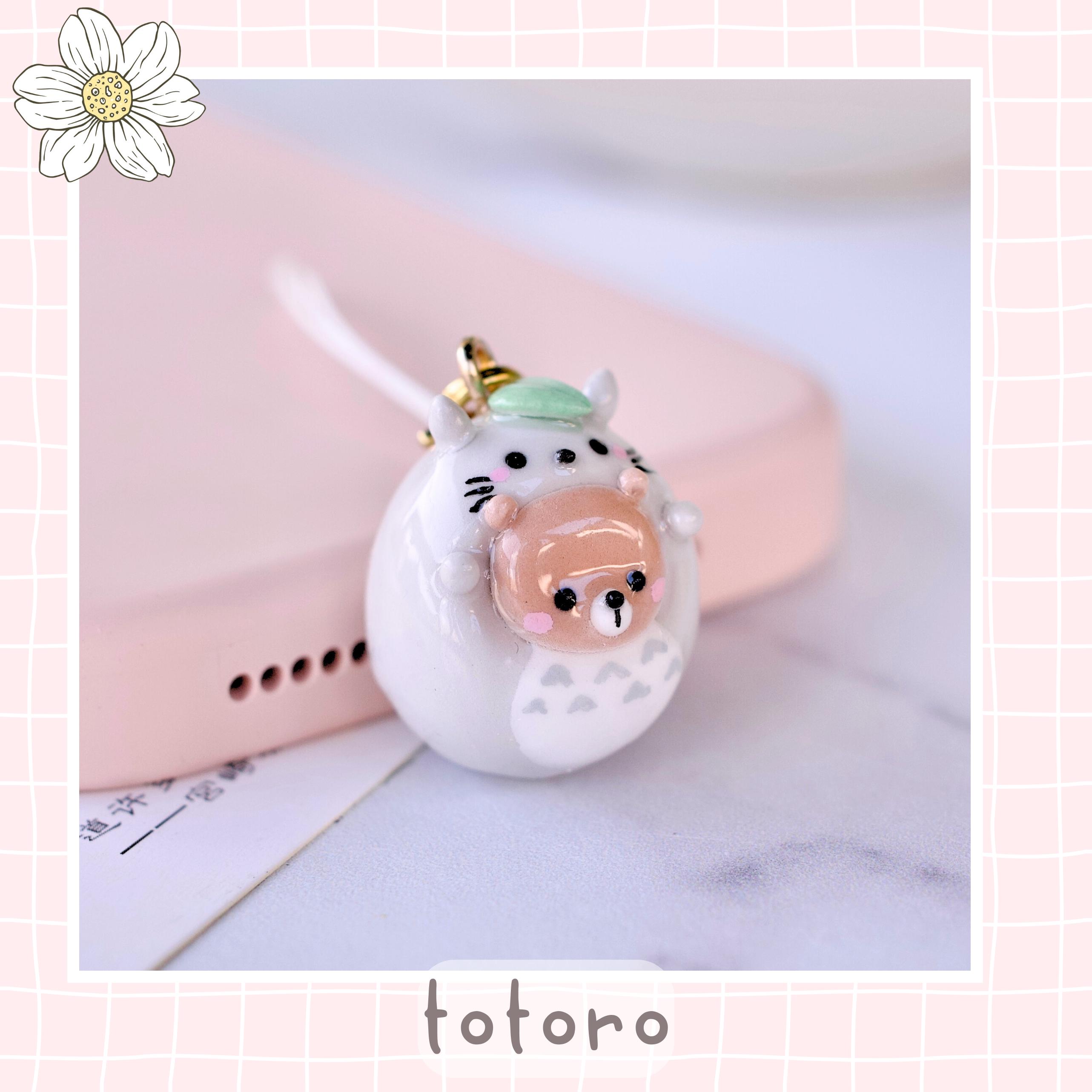 Handmade Studio Ghibli Totoro and Bear Phone Charm - Kawaii Charm ...