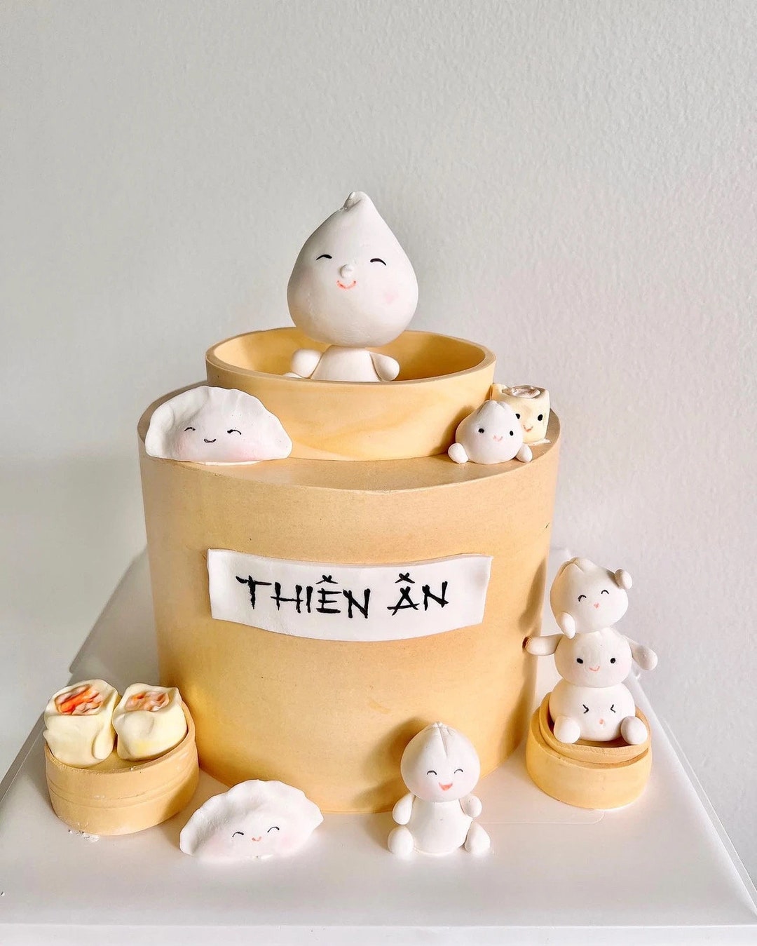 Handmade Customizable Clay Birthday Baby Shower Dumpling Cake Topper ...