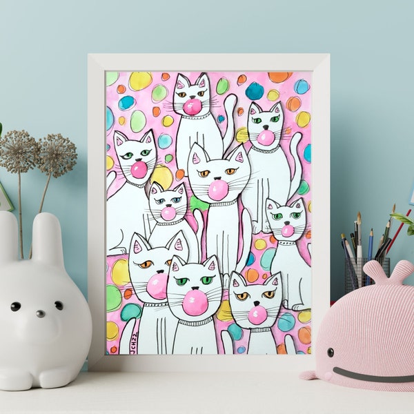 Bubblegum Art - Etsy