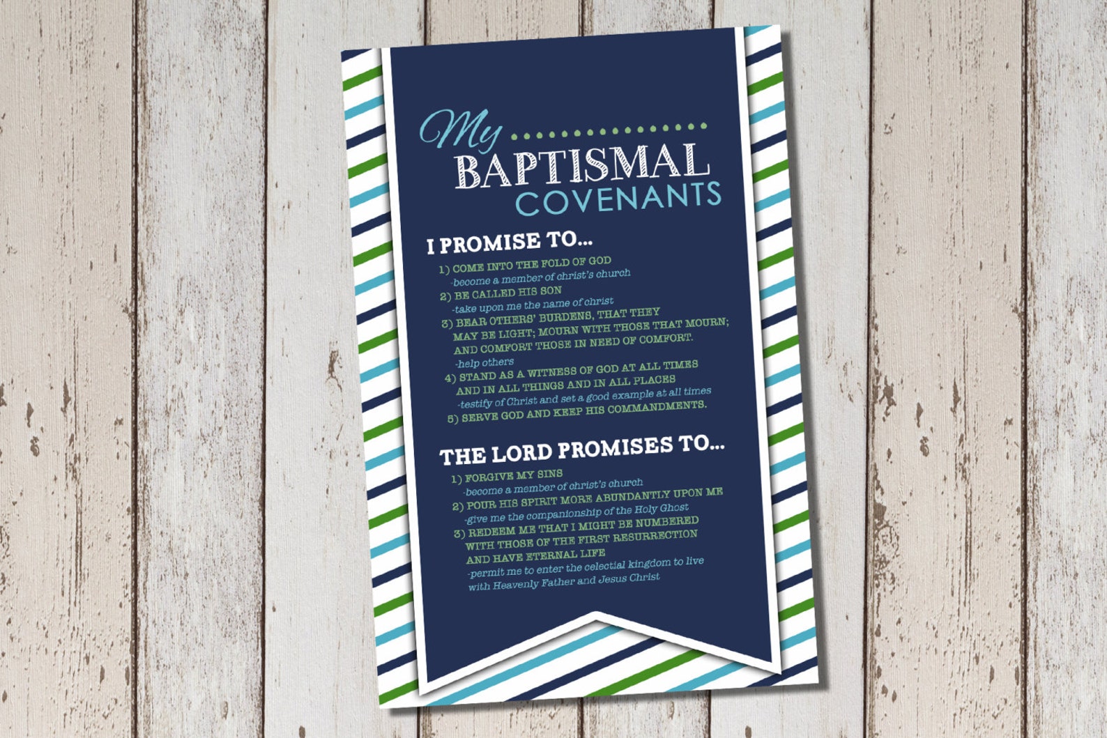 LDS Baptism Printable Display Sign Instant Download - Etsy