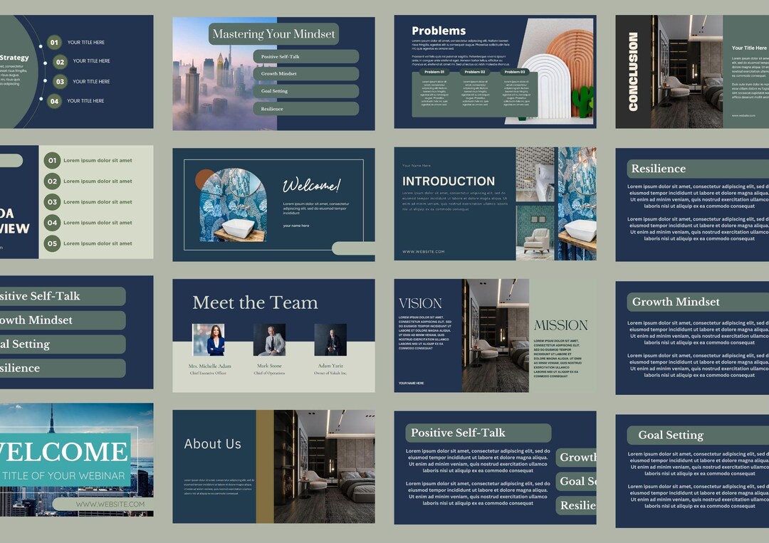 Modern Webinar Slide Deck 03, CANVA PPT Presentation Template, DIY ...