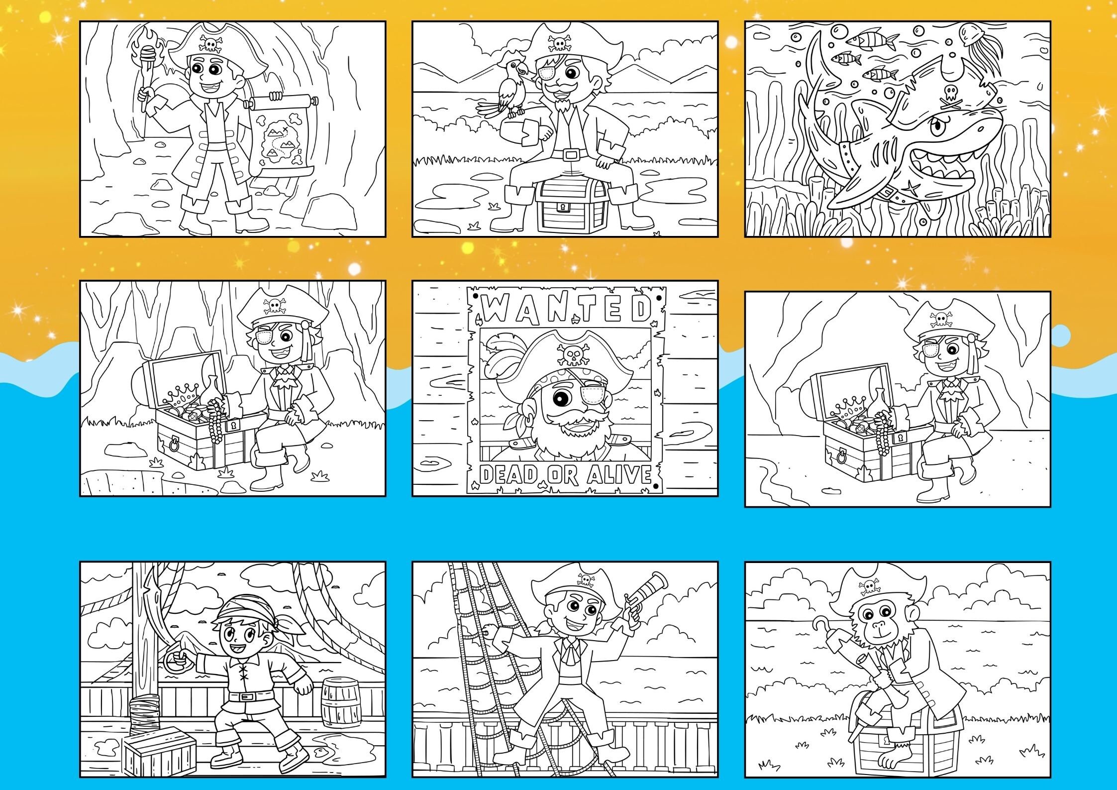 Coloring Pages, Pirate Coloring Pages, Treasure Island, Treasure Hunts ...