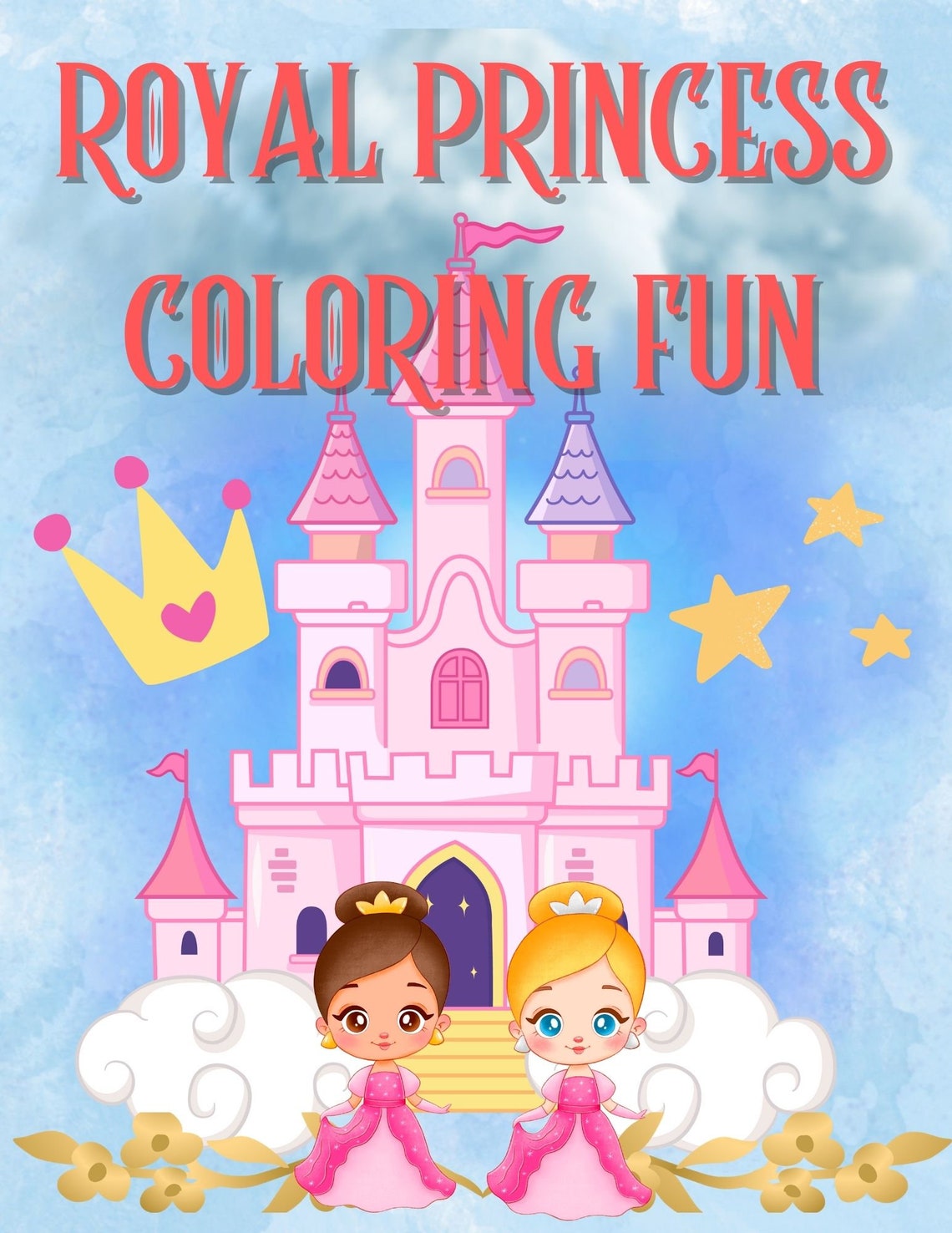 Princess Coloring Pages Kids Activity Printable for Children Art ...
