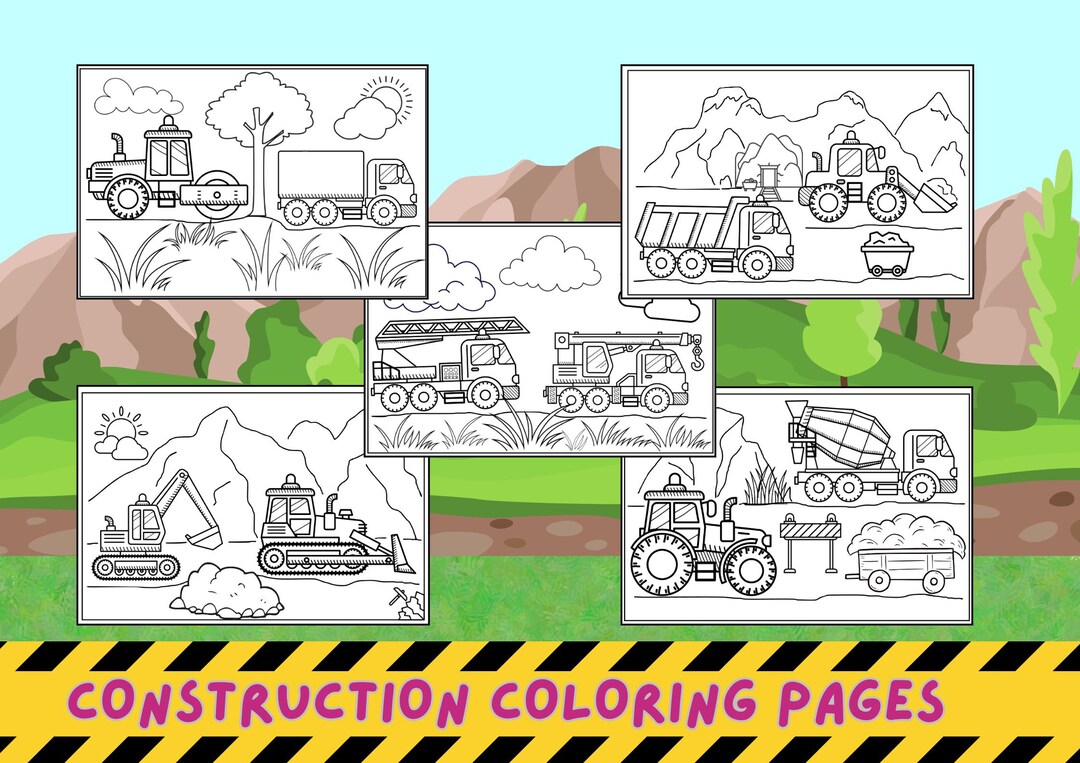 Construction Coloring Pages, 5 Printable Coloring Pages for Kids ...