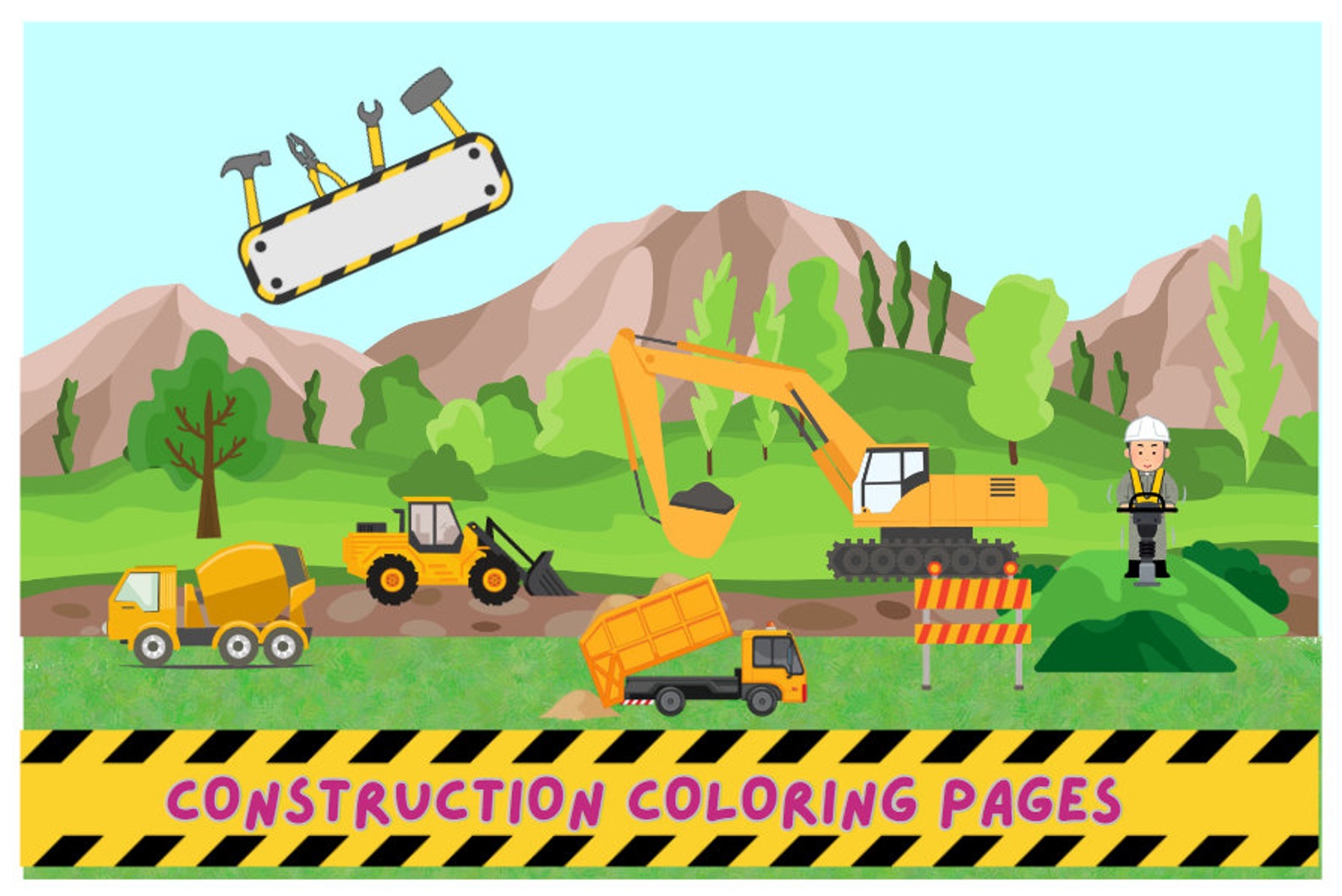 Construction Coloring Pages, 5 Printable Coloring Pages for Kids ...