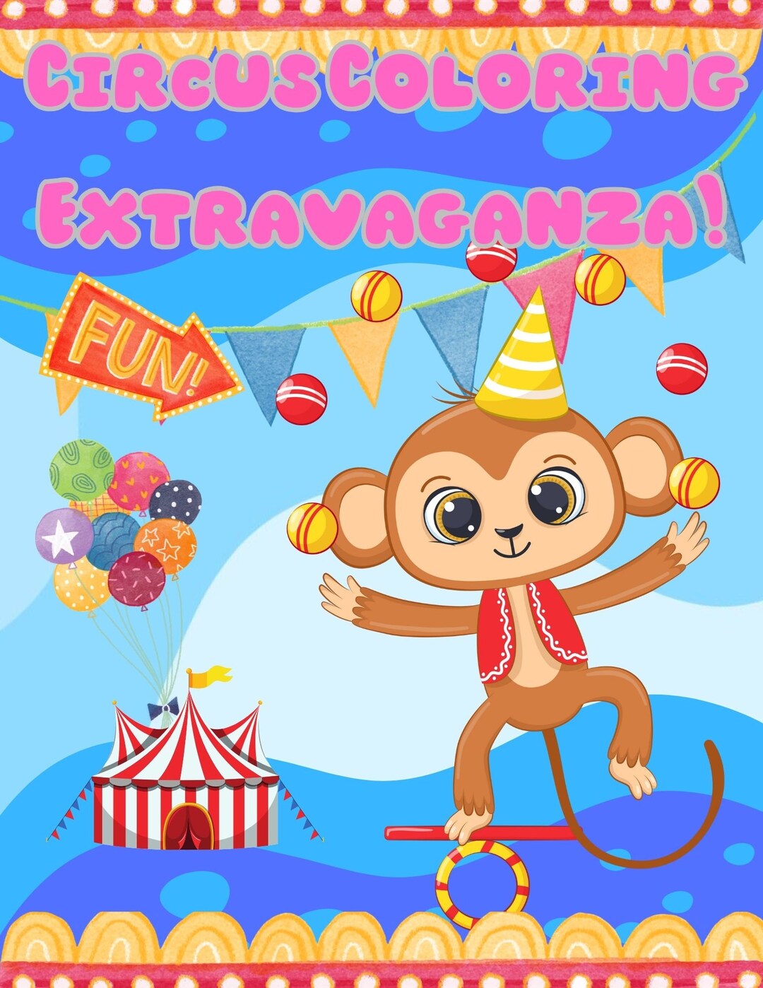 Circus Coloring Extravaganza Coloring Pages for Children - Etsy