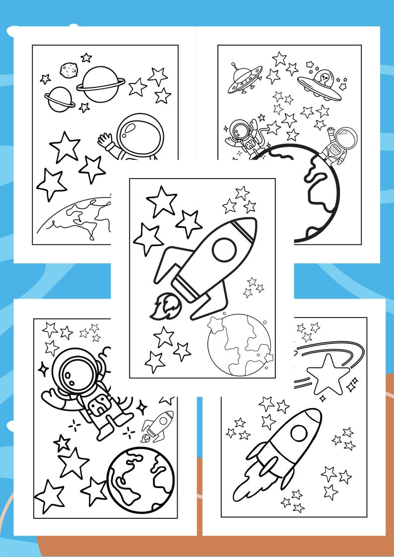 Coloring Pages, Space Coloring Pages, Spaceship Coloring Pages, Moon ...