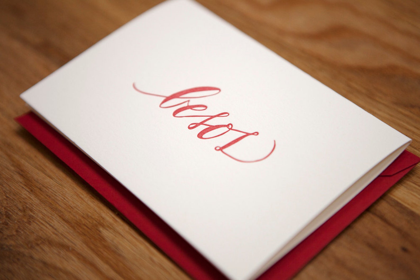Letterpress Besos Card - Etsy