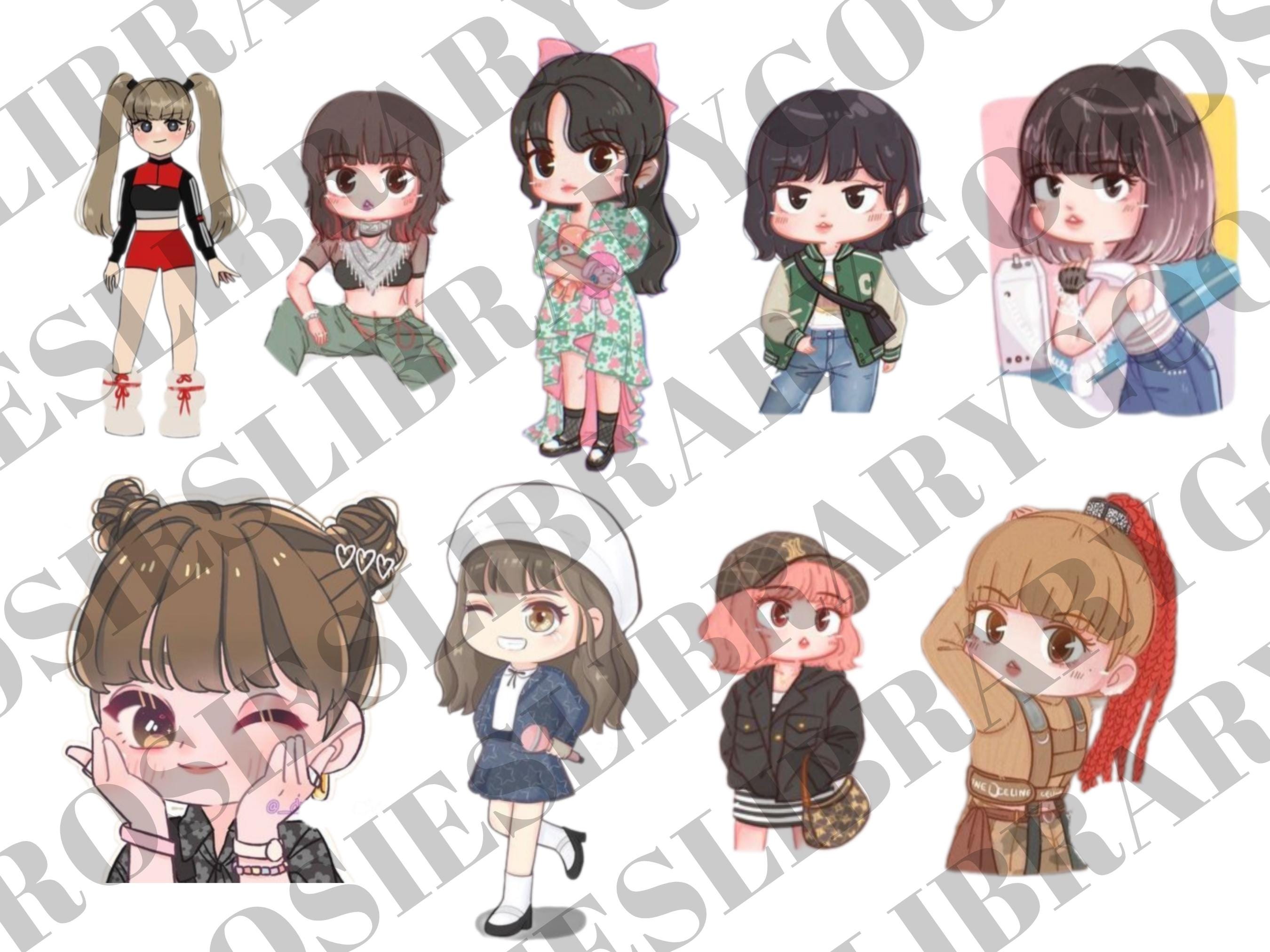 Lisa Clipart Digital Stickers Lalisa Manoban Blackpink Printable ...