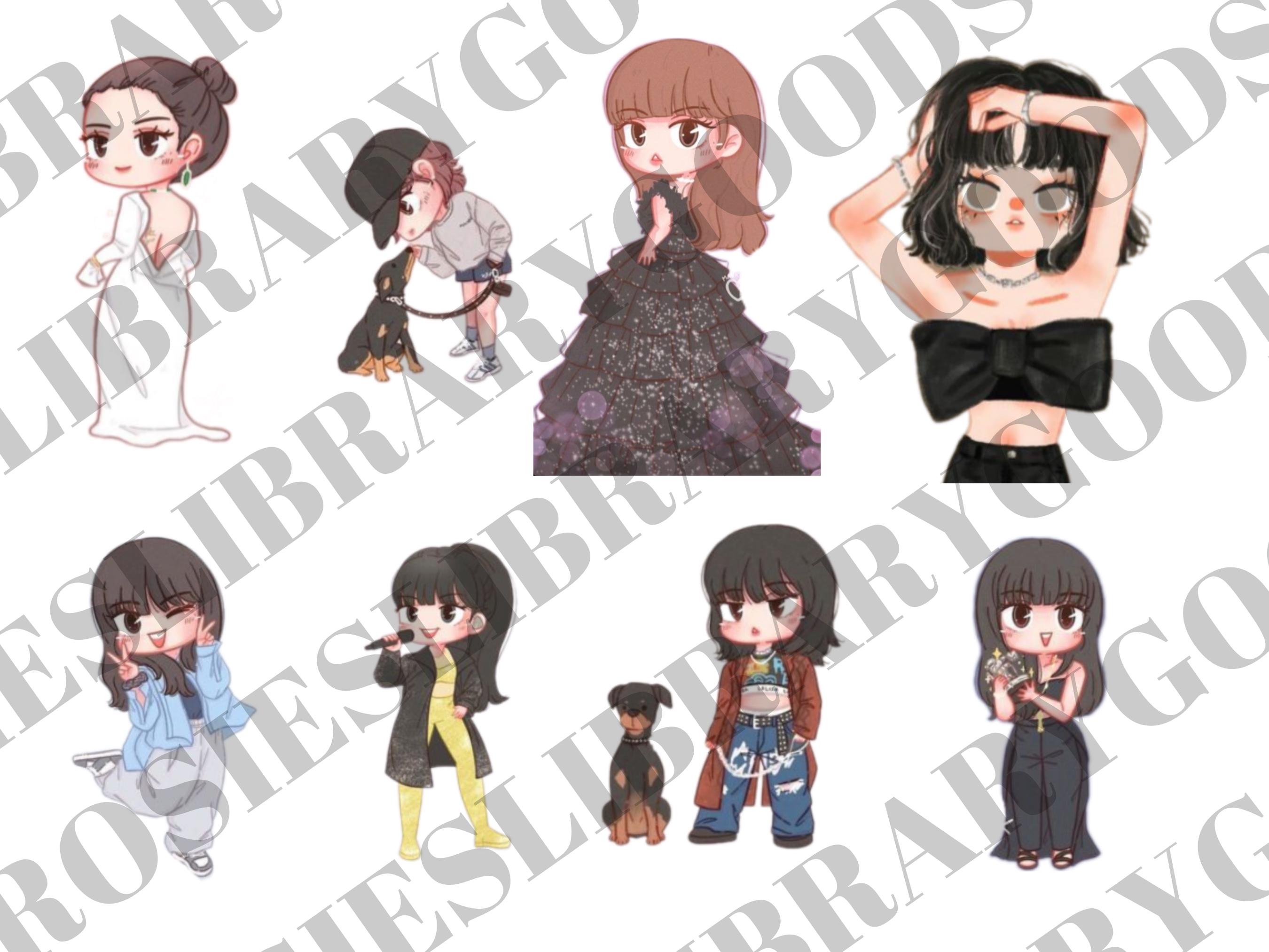 Lisa Clipart Digital Stickers Lalisa Manoban Blackpink Printable ...