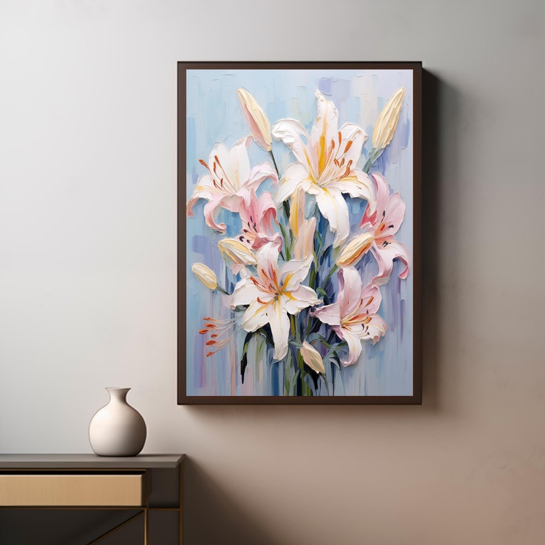 Soft Pastel Blossoms Elegant Floral Wall Art in Gentle Hues - Etsy