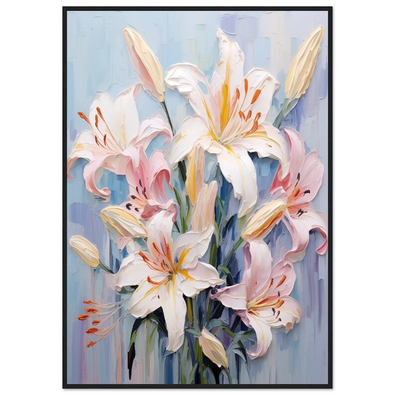 Soft Pastel Blossoms Elegant Floral Wall Art in Gentle Hues - Etsy