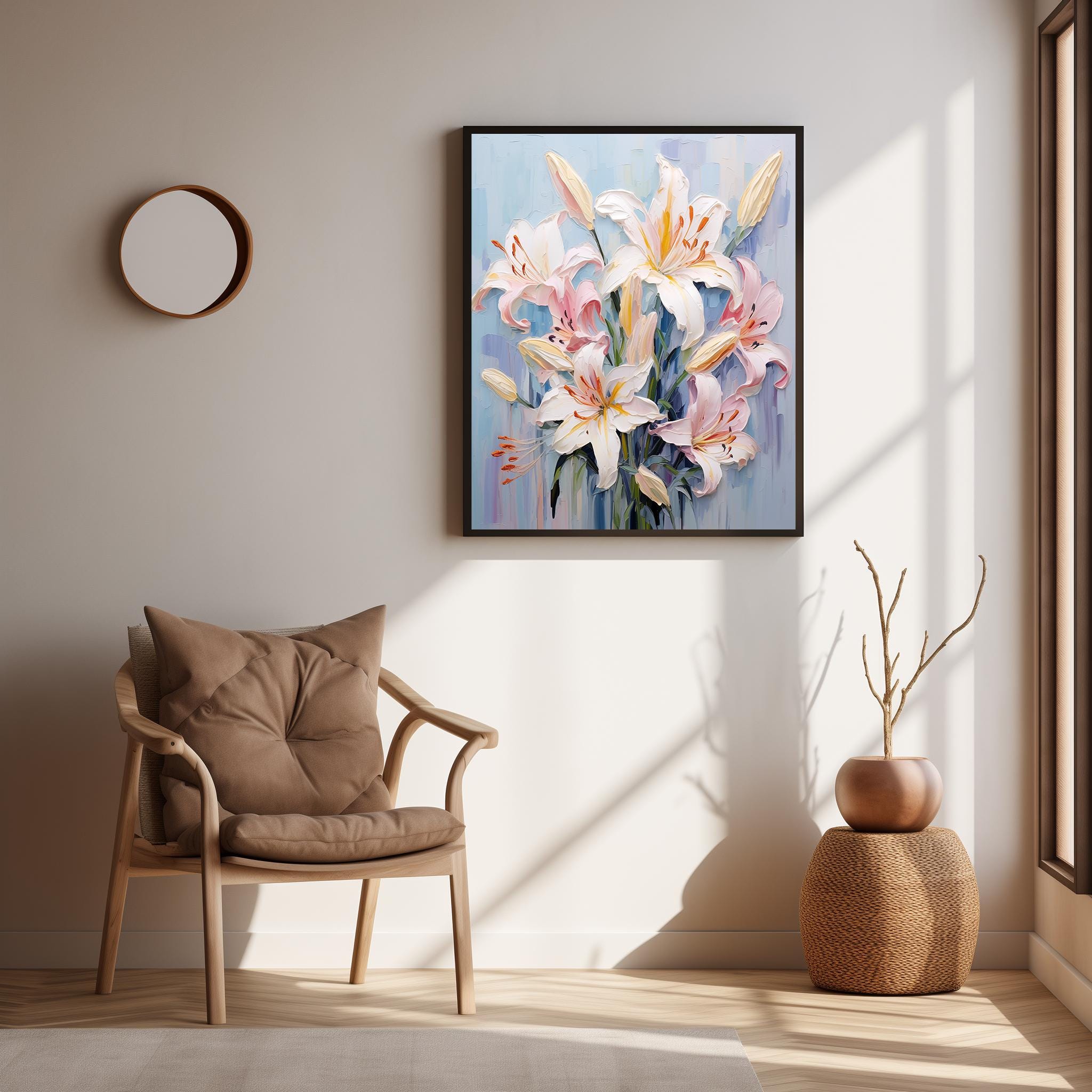 Soft Pastel Blossoms Elegant Floral Wall Art in Gentle Hues - Etsy