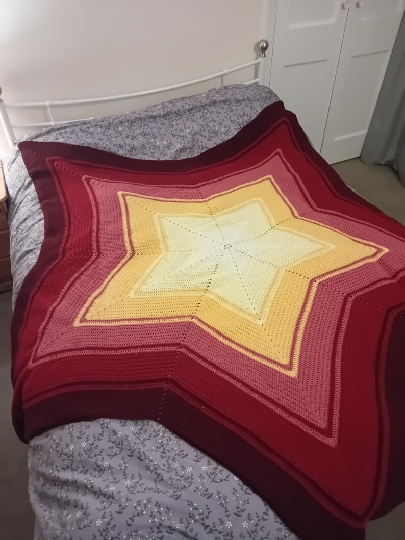Ombré Star Crochet Handmade Blanket - Etsy