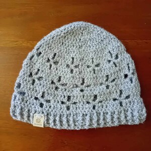 Crochet Hat in Filet Flower - Etsy