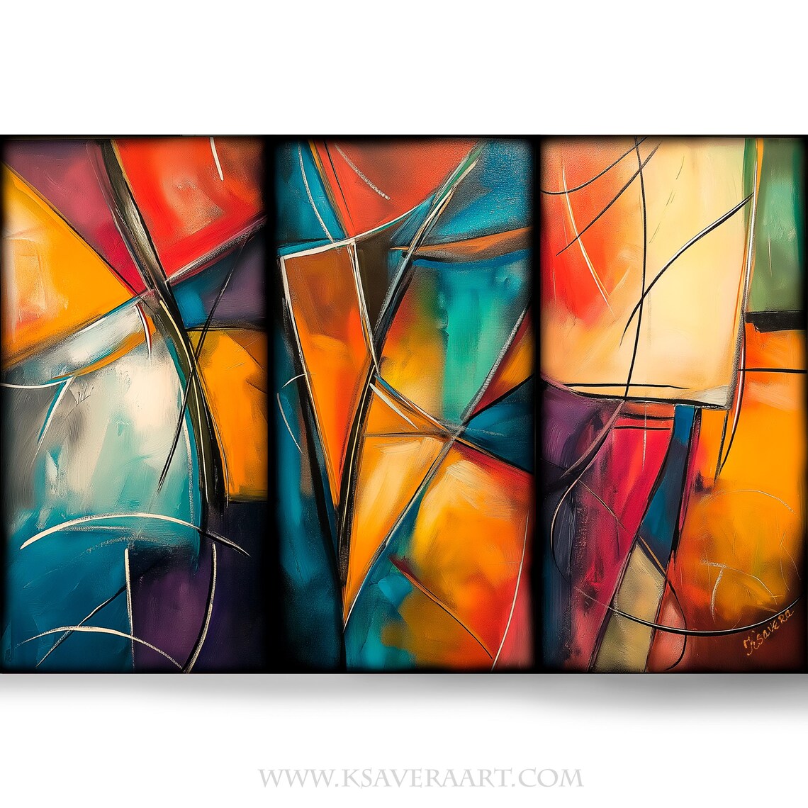 Abstract Paintings K097 by Artist Ksavera - Extra Large Original ...