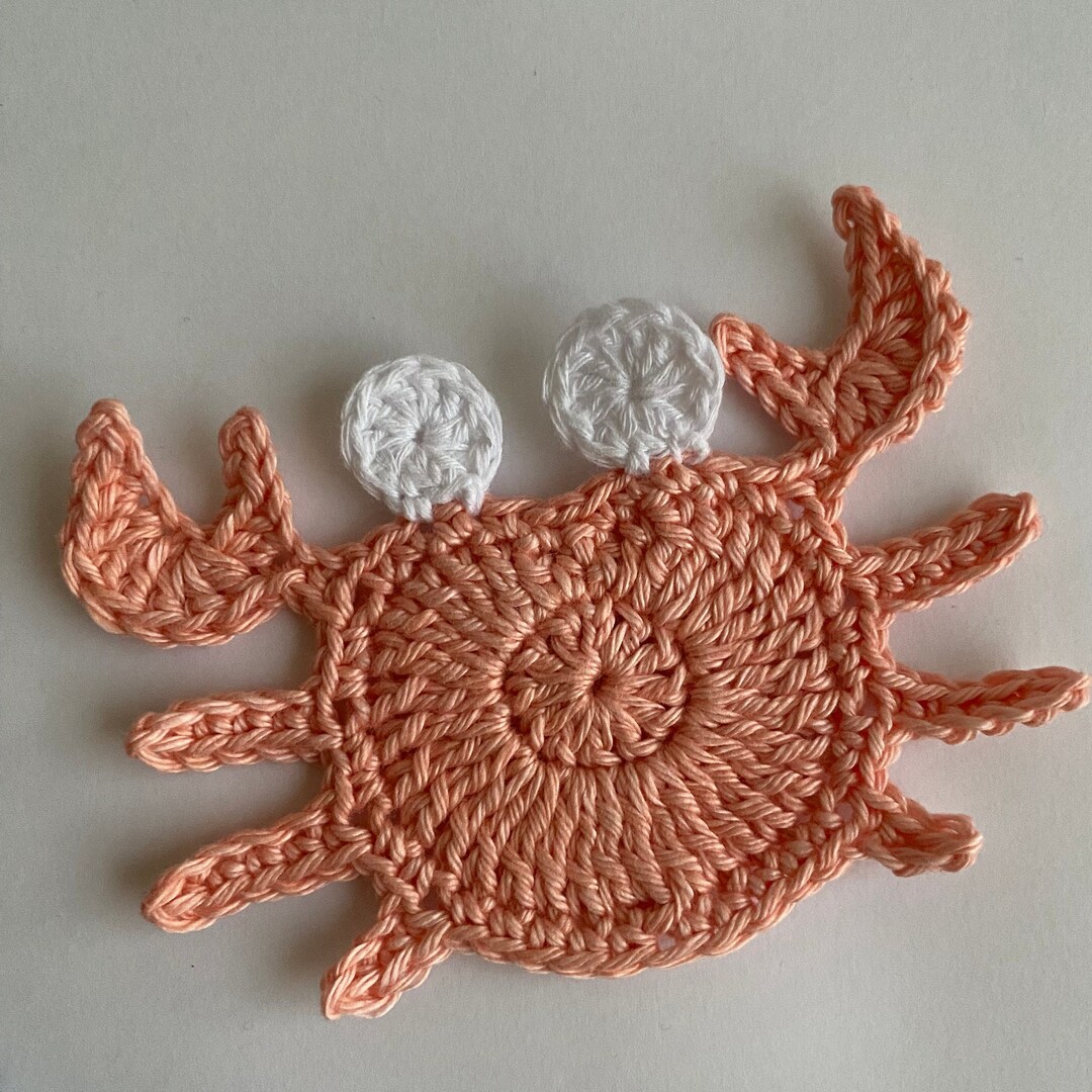 Crab Crochet Pattern, Crochet Crab Pattern, Crab Appliqué, Easy Crochet ...