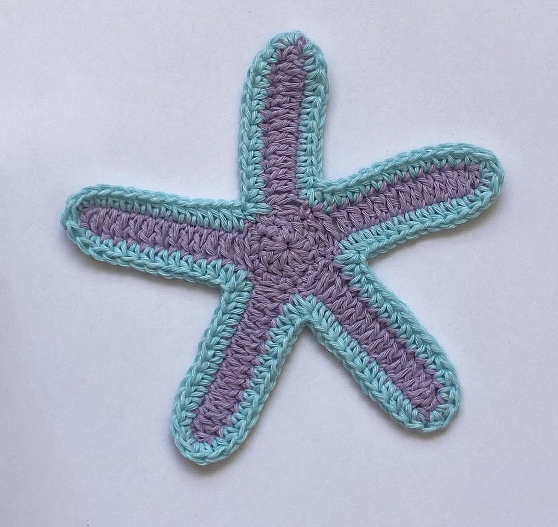 Starfish Crochet Pattern, Starfish Appliqué, Sea Motif, Sealife Crochet ...