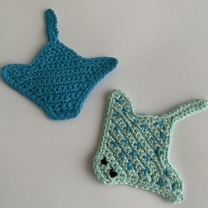 Stingray Crochet Pattern, Stingray Appliqué, Sea Motif, Crochet Motif ...
