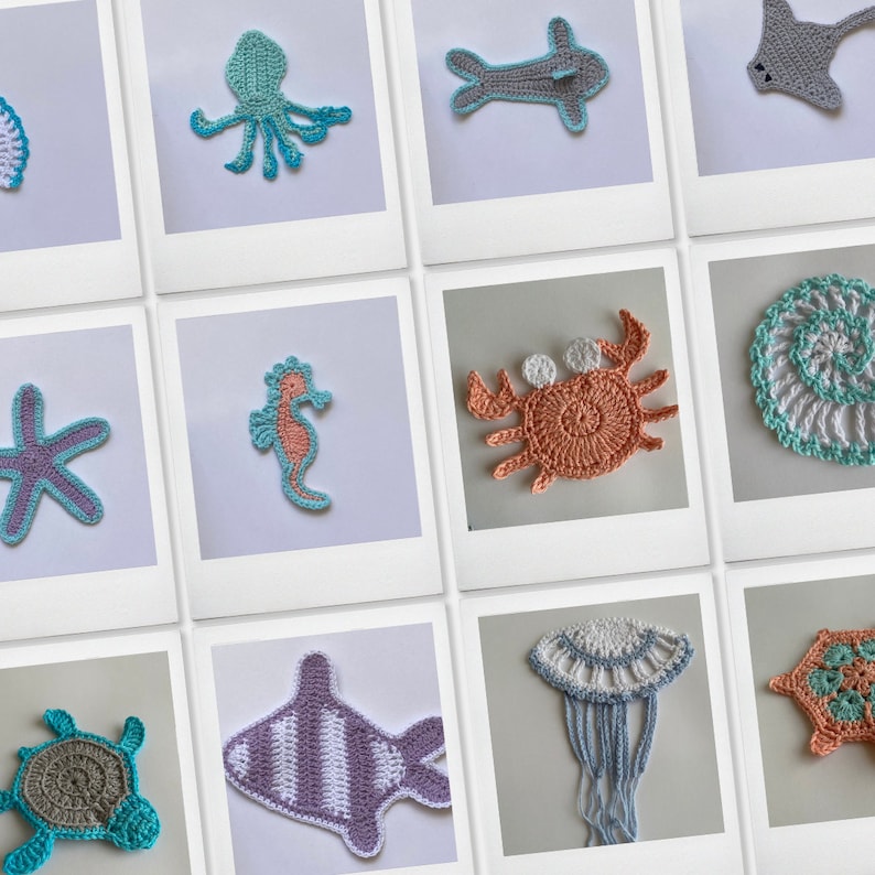 Seahorse Crochet Pattern, Seahorse Applique, Sea Motif - Etsy