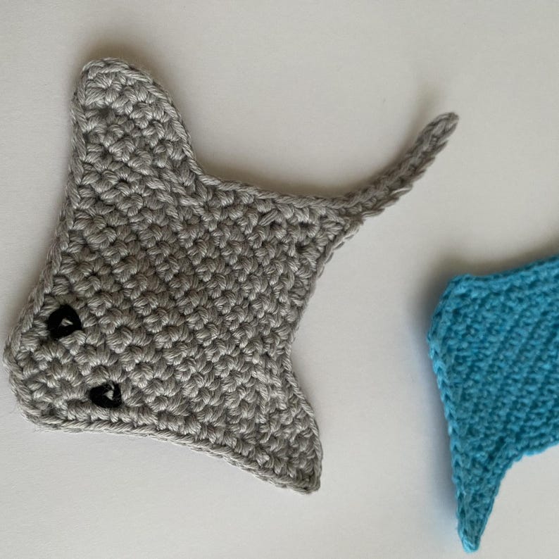 Stingray Crochet Pattern, Stingray Appliqué, Sea Motif, Crochet Motif ...