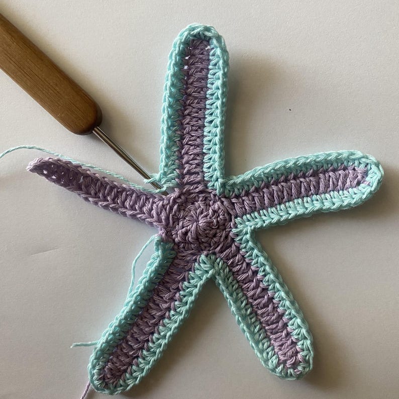 Starfish Crochet Pattern, Starfish Appliqué, Sea Motif, Sealife Crochet Collection, Digital ...