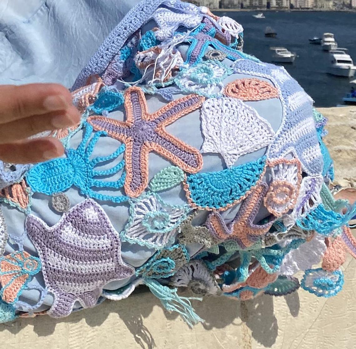 Starfish Crochet Pattern, Starfish Appliqué, Sea Motif, Sealife Crochet ...