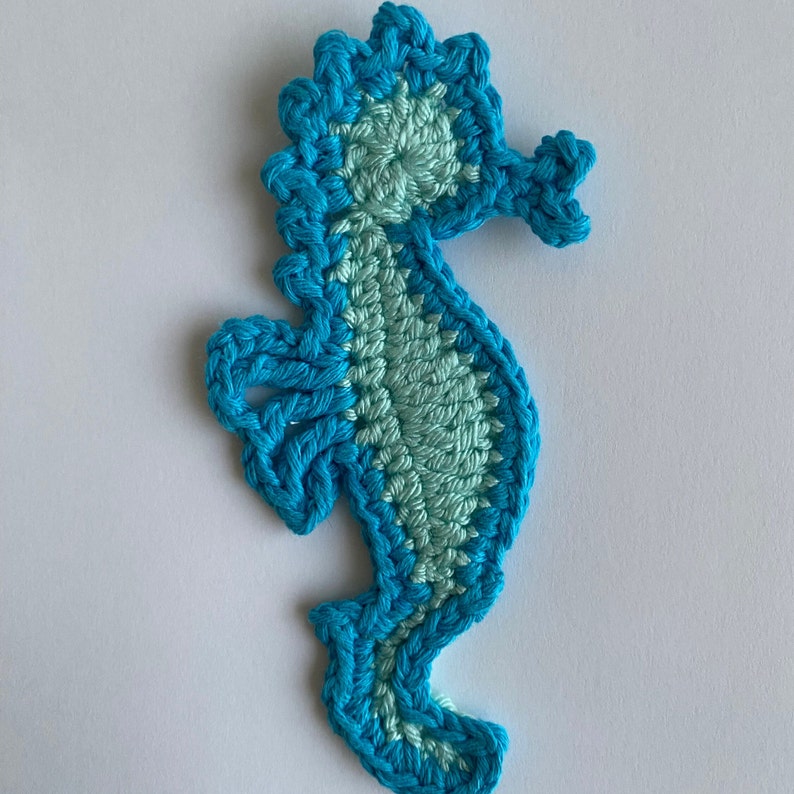 Seahorse Crochet Pattern, Seahorse Applique, Sea Motif - Etsy