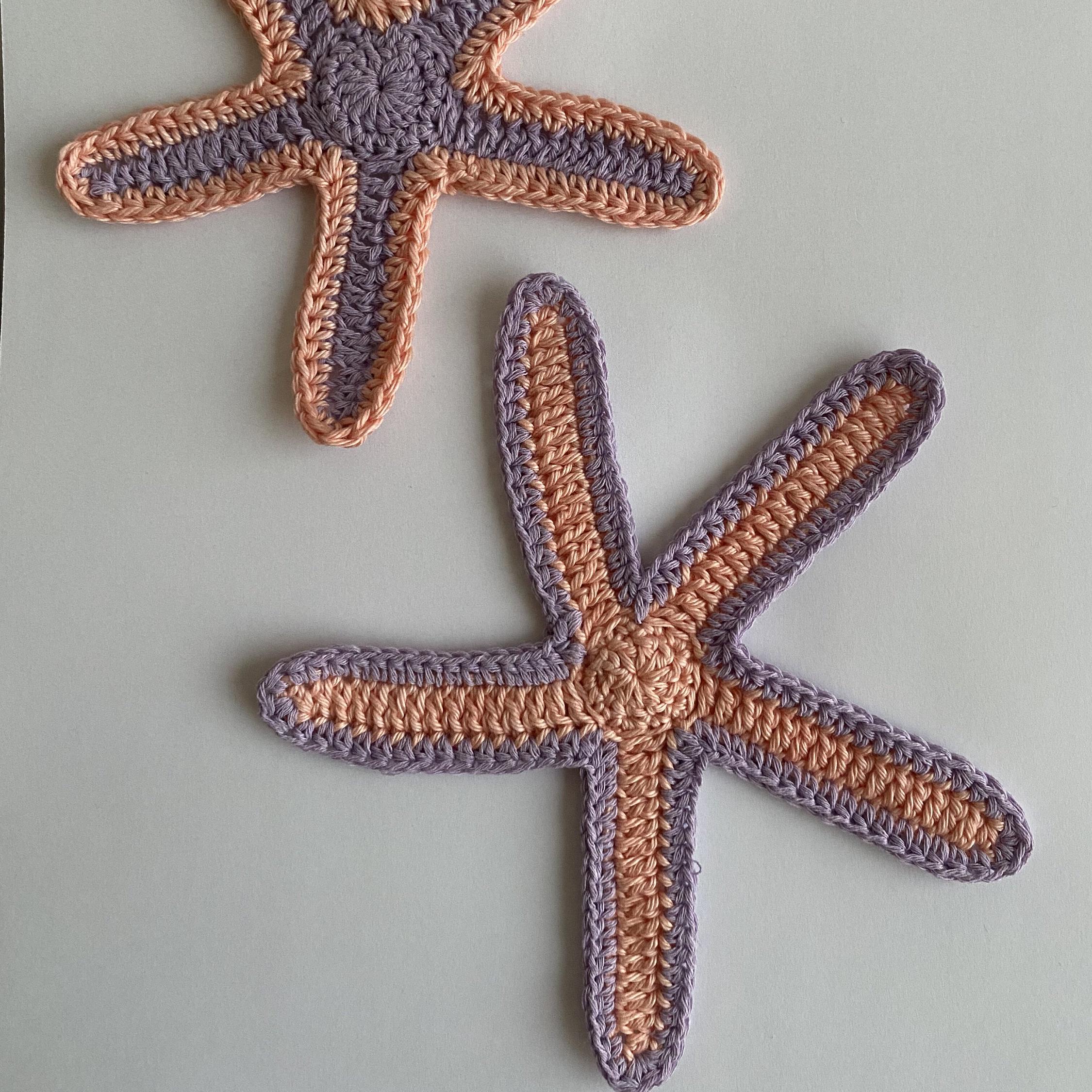 Starfish Crochet Pattern, Starfish Appliqué, Sea Motif, Sealife Crochet ...