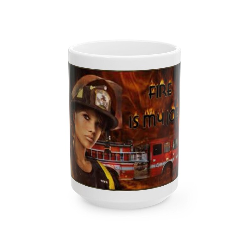 Women Firefighter Ceramic Mug, (11oz, 15oz) - Etsy