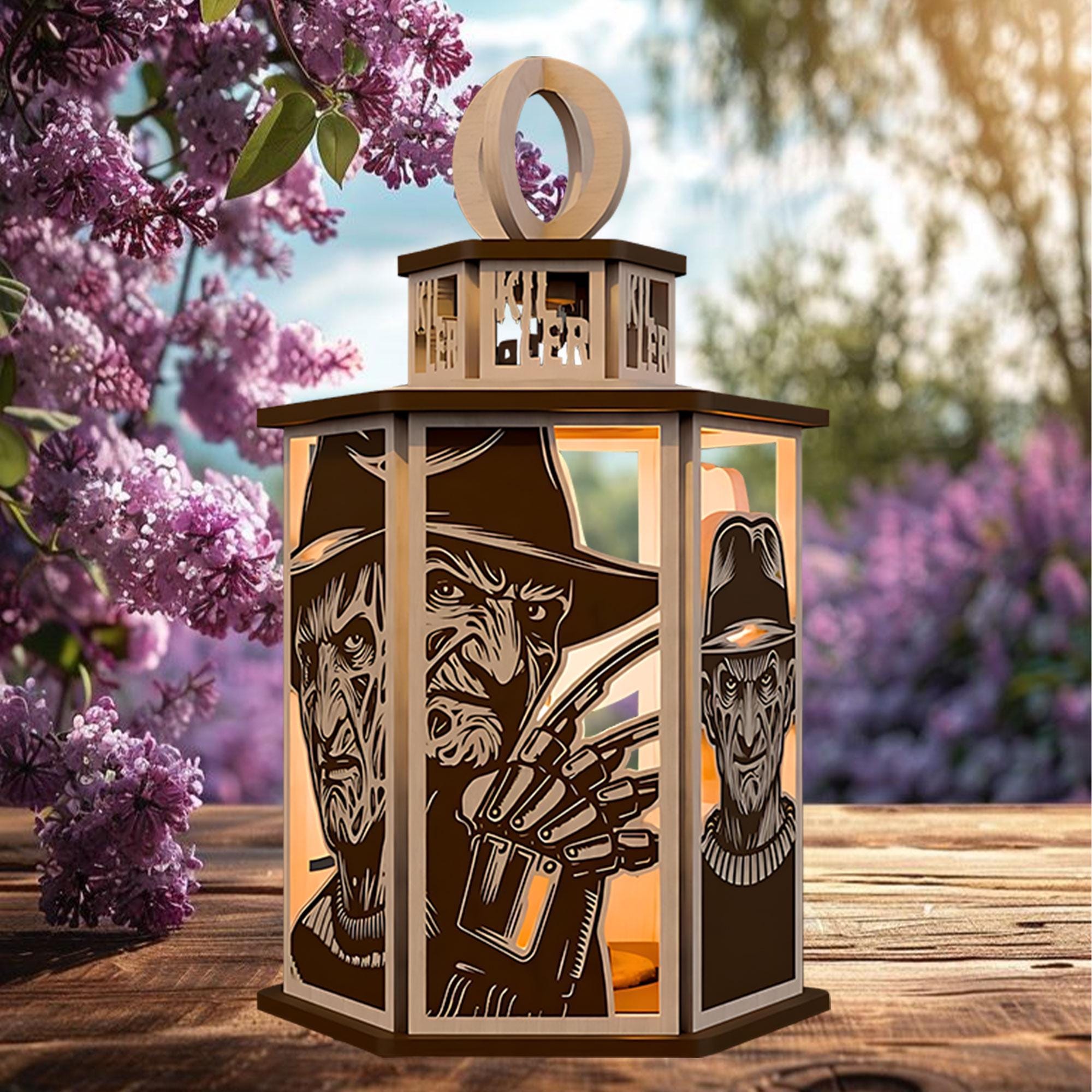 Horror Character Lantern Svg,halloween Lampcandle, Horror Lantern ...