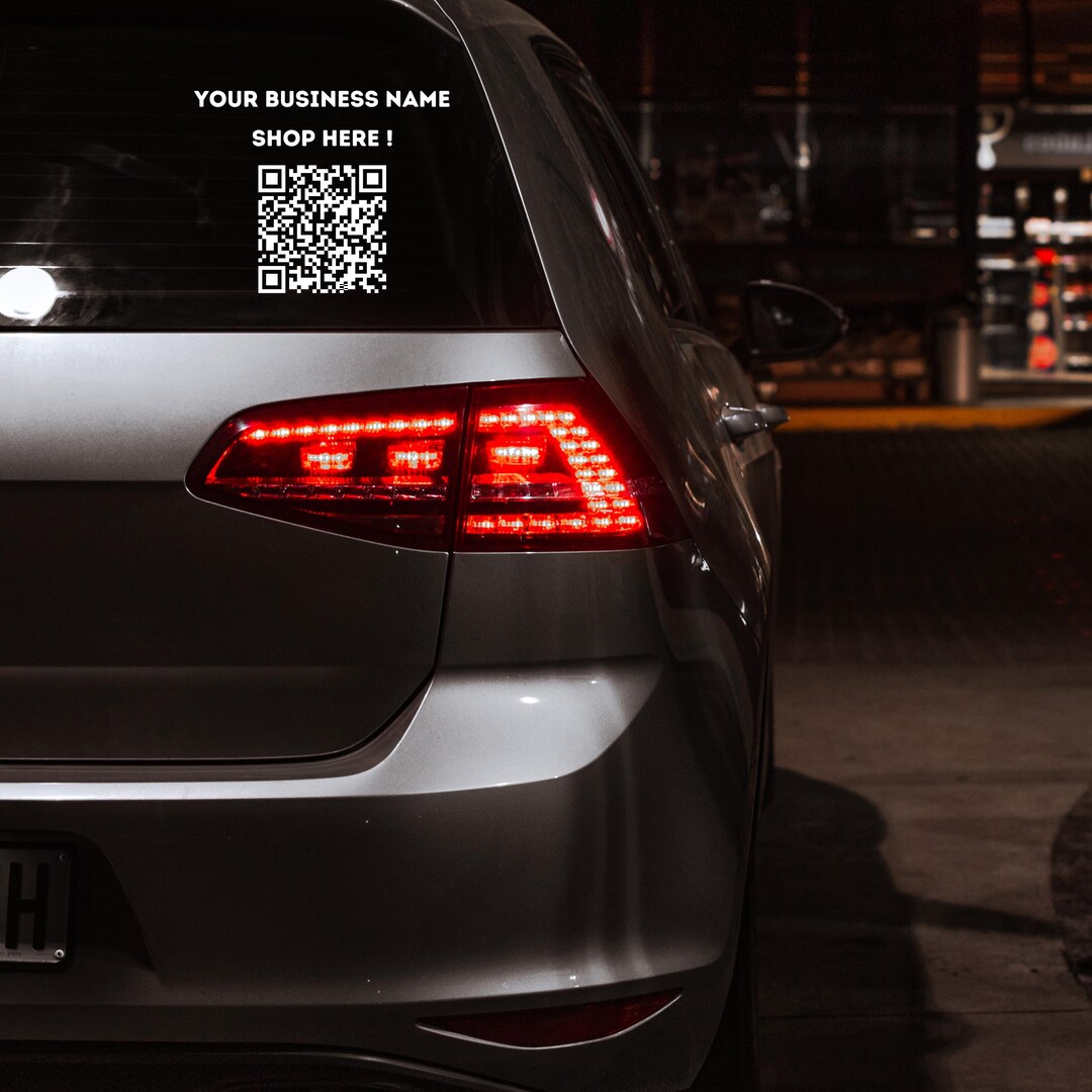 Custom QR Code Car Decal Business Promotion Sticker Social Media QR ...