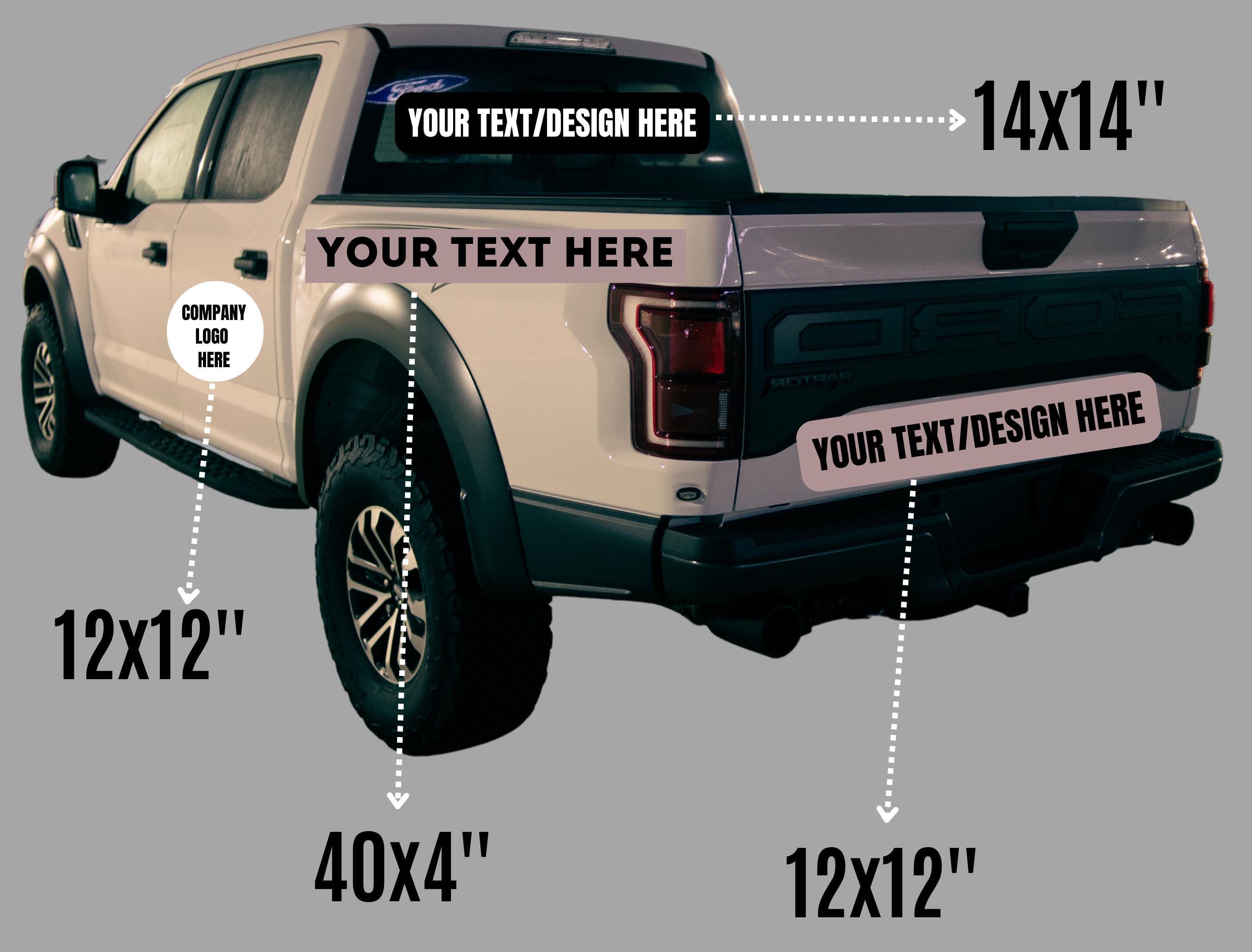 Custom Truck Decal Personalized Vinyl Sticker Business Logo Car Window ...