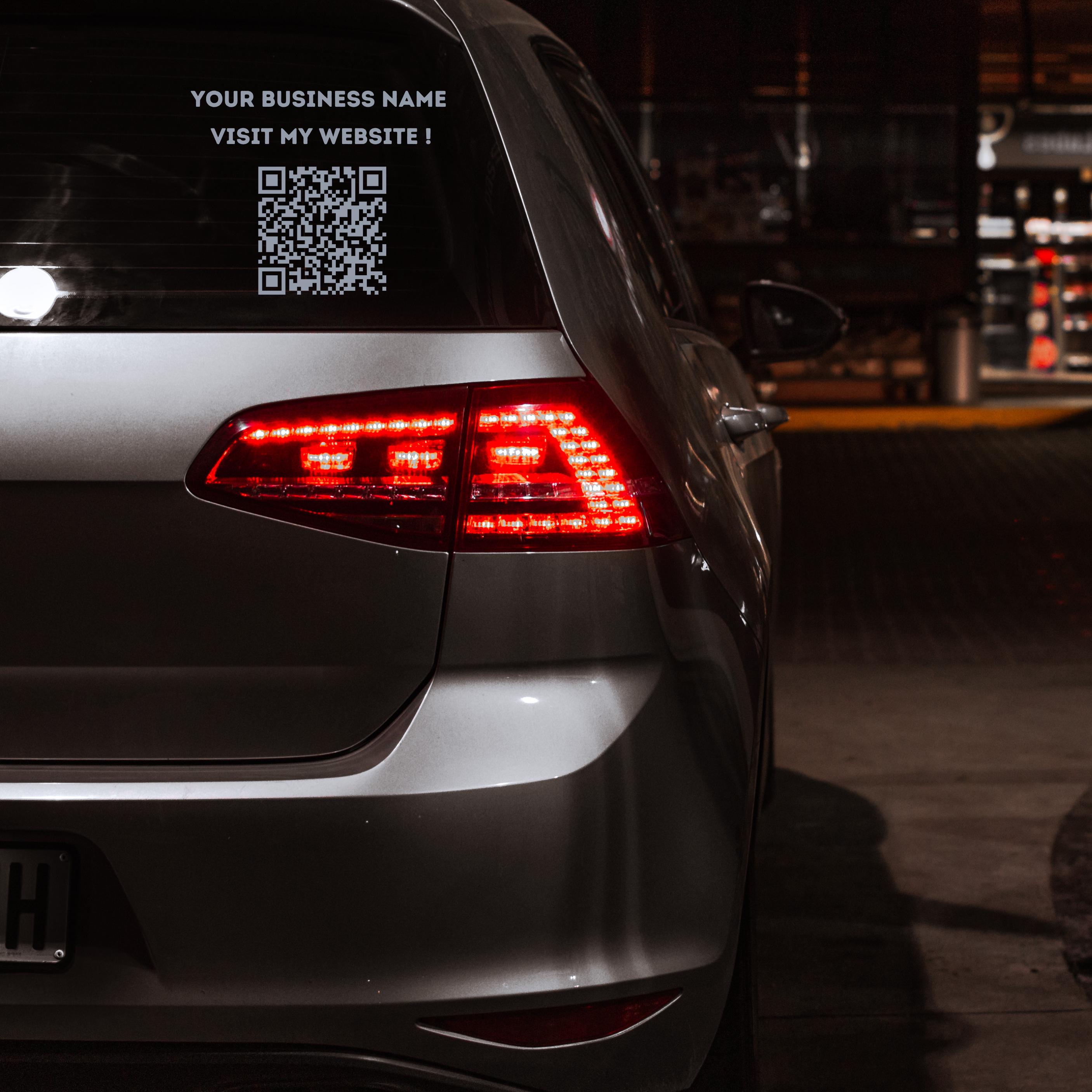 Custom QR Code Car Decal Business Promotion Sticker Social Media QR ...